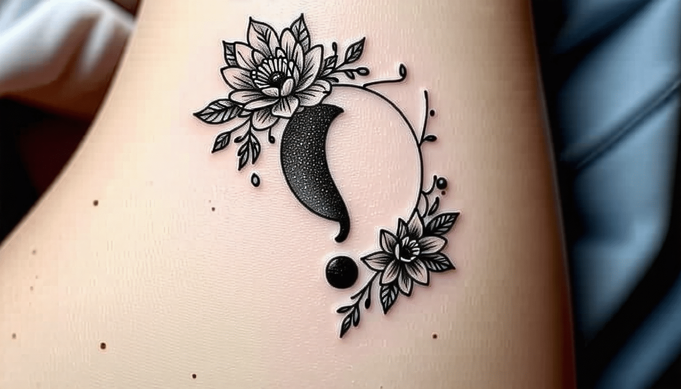 Tatouage point-virgule : un symbole de résilience et de solidarité