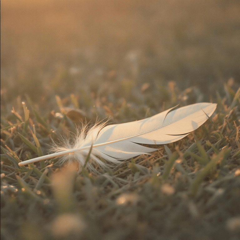 Plume blanche : un symbole d'apaisement à travers les traditions